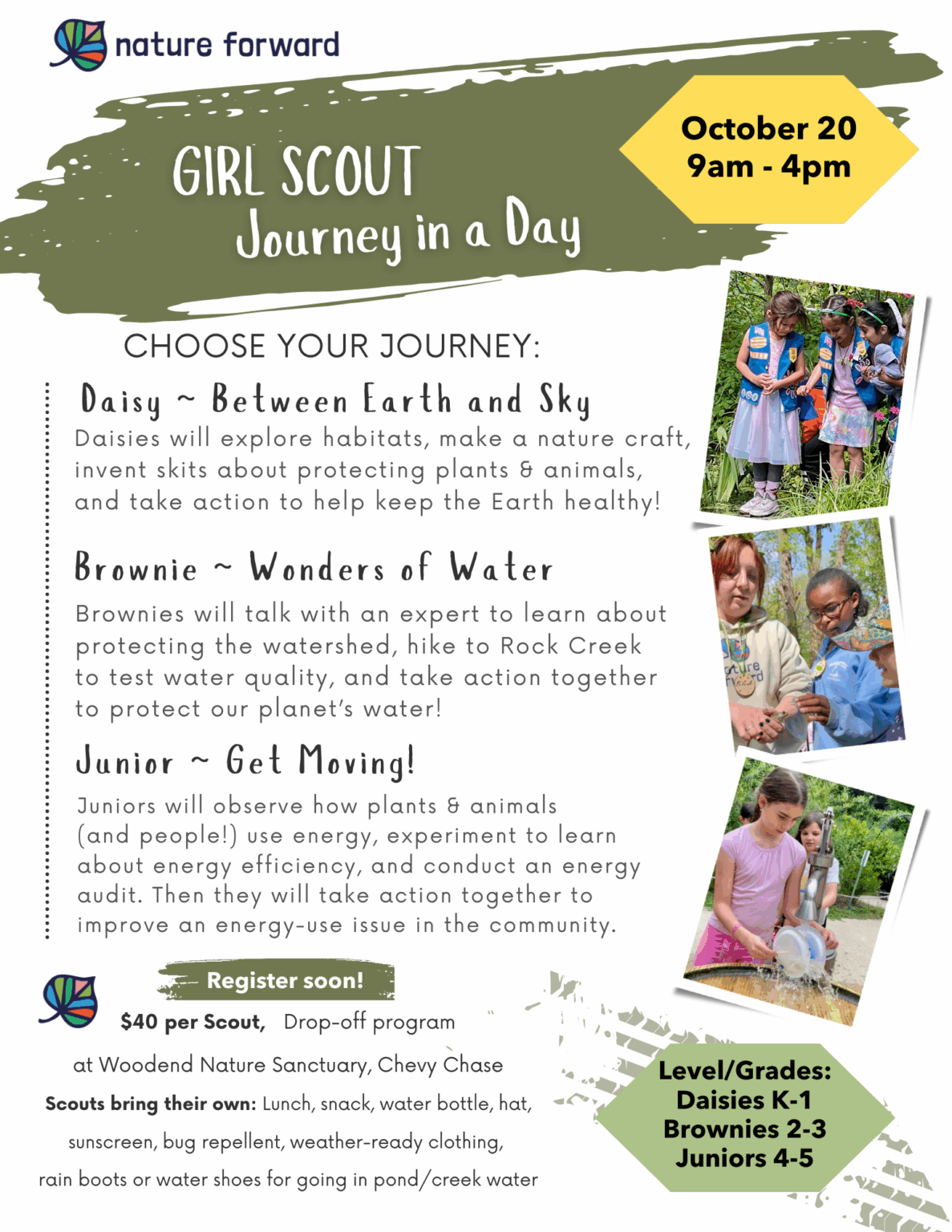 Girl Scout Journey in a Day - Nature Forward